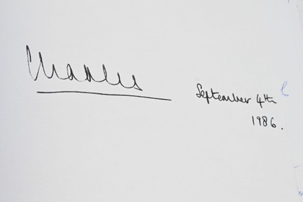 Prince Charles Signature 1986 Editorial Stock Photo - Stock Image ...