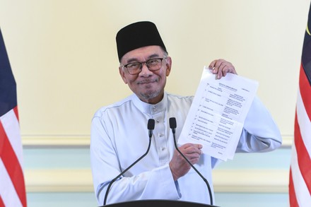 Malaysia Prime Minister Anwar Ibrahim During Editorial Stock Photo ...