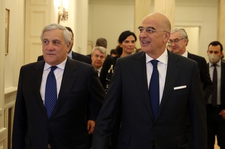 Greek Foreign Minister Nikos Dendias R Editorial Stock Photo - Stock Image | Shutterstock