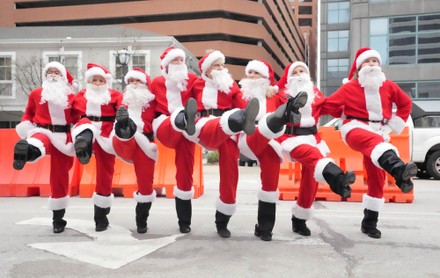 Dancing Santas Begins Their Dancing Season Editorial Stock Photo ...