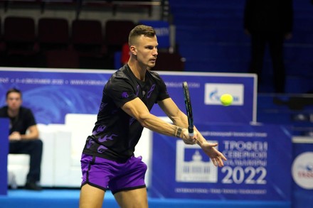 Marton Fucsovics Hungary Action During International Editorial Stock ...