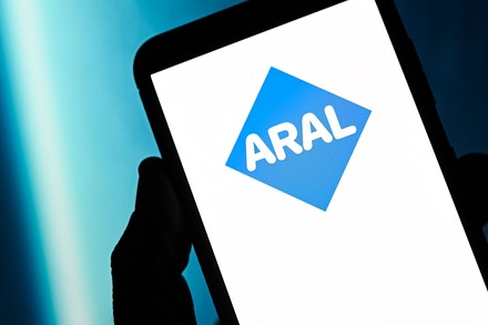 This Photo Illustration Aral Logo Seen Editorial Stock Photo - Stock ...