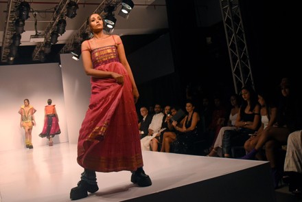 Model Displaying Creations By Designer Meets Editorial Stock Photo ...