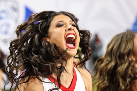 Utah Utes Cheerleader Celebrates Touchdown During Editorial Stock Photo ...