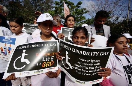 People Disabilities Hold Placards During Campaign Editorial Stock Photo ...