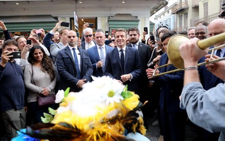 5,000 French president wife partner of emmanuel macron visit visiting ...