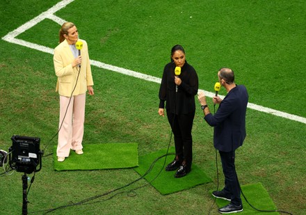 Gabby Logan Reports Pitchside Alex Scott Editorial Stock Photo - Stock ...