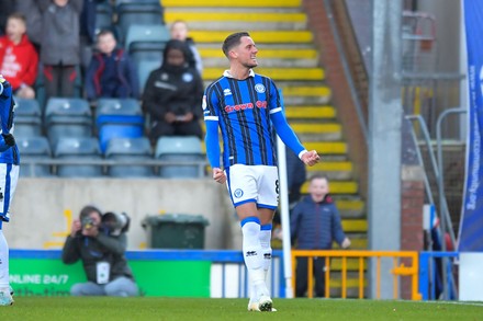 Rochdale Defender Sam Graham 15 Celebrates Editorial Stock Photo ...