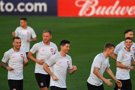 Poland Captain Robert Lewandowski C Teammates Editorial Stock Photo ...