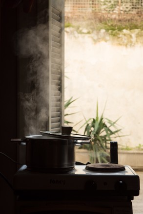 Pot Boiling Water Athens Greece On Editorial Stock Photo - Stock Image ...