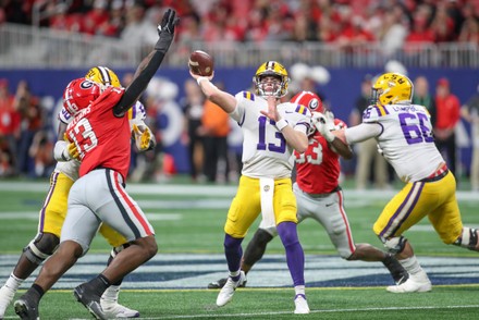 Lsu Quarterback Garrett Nussmeier 13 Delivers Editorial Stock Photo ...