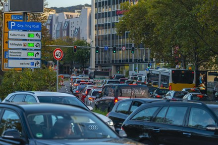 Stop Go Traffic Rush Hour Charlottenplatz Editorial Stock Photo - Stock ...