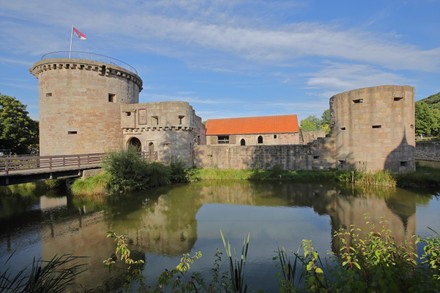 Historic Medieval Moated Castle Fortification Bulwark Editorial Stock ...