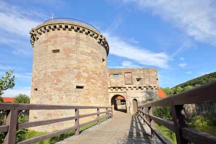Historic Medieval Moated Castle Bulwark Bridge Editorial Stock Photo ...