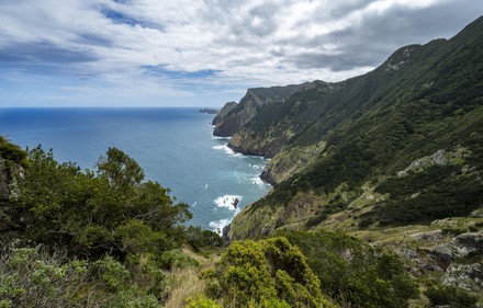 Steep Rocky Coast Sea Coastal Landscape Editorial Stock Photo - Stock ...