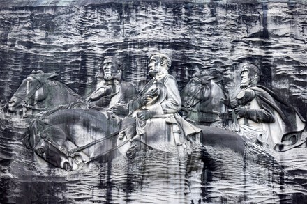 Carvings Confederate Leaders Jefferson Davis L Editorial Stock Photo ...