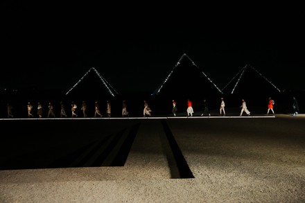 Model Walks Runway During Dior Fall Editorial Stock Photo - Stock Image ...