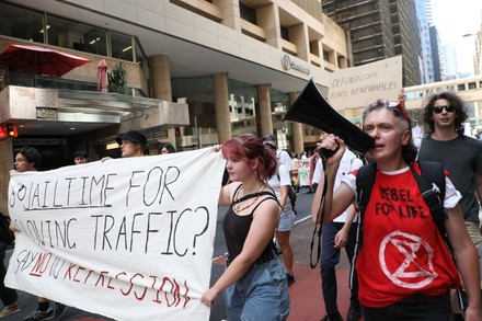 Protesters March Through Centre Sydney Nsw Editorial Stock Photo ...