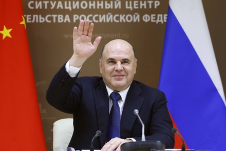 Russian Prime Minister Mikhail Mishustin Attends Editorial Stock Photo ...