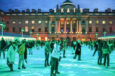 Members Public Enjoy Christmas Ice Rink Editorial Stock Photo - Stock ...
