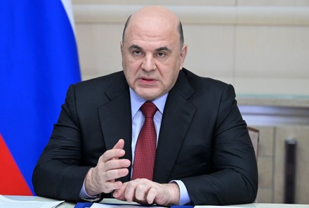 Russian Prime Minister Mikhail Mishustin Attends Editorial Stock Photo ...