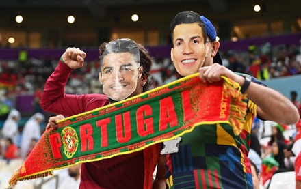 Fans Portugal Wear Masks Depicting Cristiano Editorial Stock Photo ...