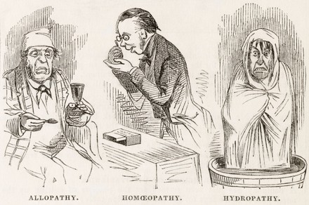 Allopathy Homeopathy Hydropathy Options Available 1850s Editorial Stock ...