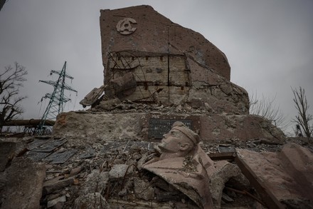 Destroyed Monument Azovstal Logo Main Entrance Editorial Stock Photo ...