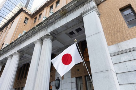 Japanese Flag Hinomaru Waves On Building Editorial Stock Photo - Stock ...