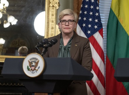 Prime Minister Ingrida Simonyte Lithuania Listens Editorial Stock Photo ...
