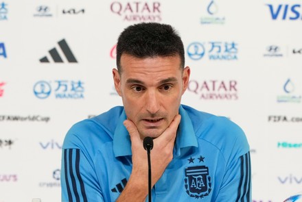 Argentina Manager Lionel Scaloni Press Conference Editorial Stock Photo ...
