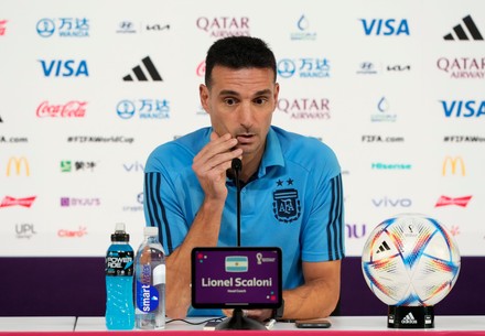 Argentina Manager Lionel Scaloni Press Conference Editorial Stock Photo ...