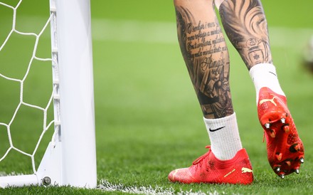 Goalkeeper Ederson Brazils Leg Tattoos Editorial Stock Photo - Stock ...