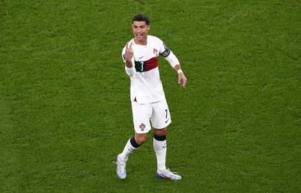 Cristiano Ronaldo Portugal Sticks Two Fingers Editorial Stock Photo ...