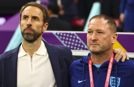 England Manager Gareth Southgate Alongside Assistant Editorial Stock ...