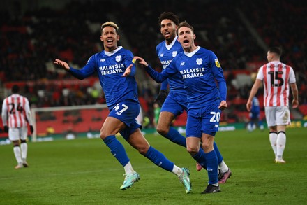 Callum Robinson Cardiff City Celebrates Scoring Editorial Stock Photo ...