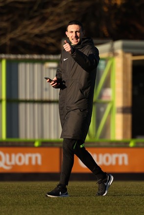 Referee Mr Tom Reeves Inspects Pitch Editorial Stock Photo - Stock ...