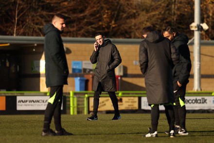 Referee Mr Tom Reeves Inspects Pitch Editorial Stock Photo - Stock ...