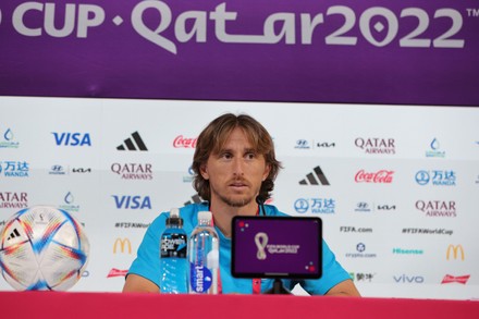 Croatias Luka Modric Attends Press Conference Editorial Stock Photo ...