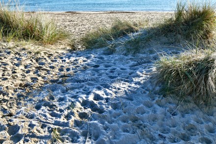 Frost Covered Sand Dunes After Bitterly Editorial Stock Photo - Stock ...
