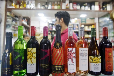 Sula Wine Bottles Seen Wine Shop Editorial Stock Photo - Stock Image ...