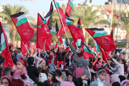 Palestinians Gather During Ceremony Marking 55th Editorial Stock Photo ...