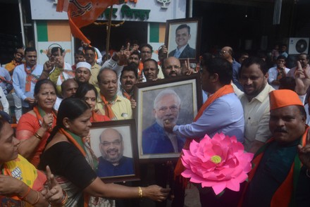Bjp Workers Celebrate Their Partys Victory Editorial Stock Photo ...