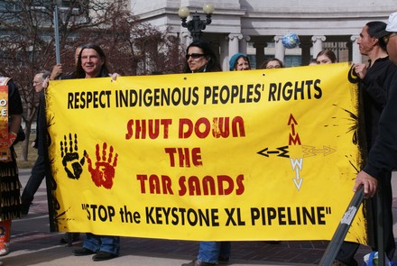 Native Americans March Large Banner Anti Editorial Stock Photo - Stock ...