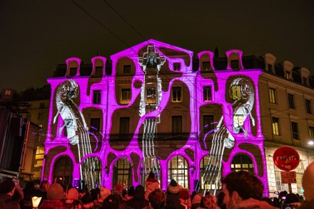 Lyons Festival Lights 2022 Place Des Editorial Stock Photo - Stock Image | Shutterstock