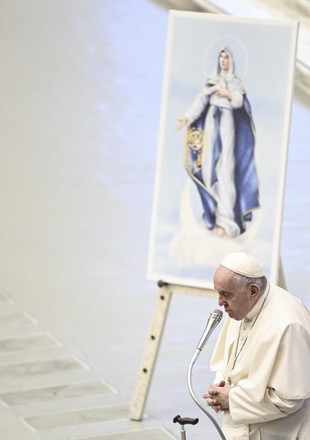 Pope Francis Using Cane Walks During Editorial Stock Photo - Stock ...