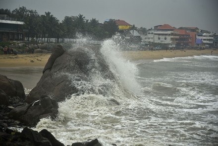 High Tides Hit Stone Ledge Shore Editorial Stock Photo - Stock Image ...