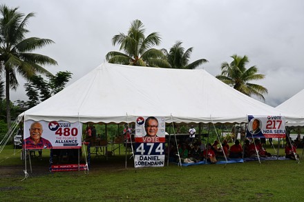Political Banners Hung Tents Opposition Peoples Editorial Stock Photo ...