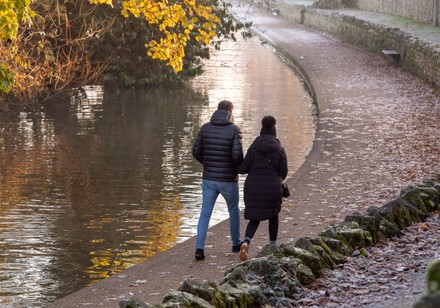 Couple Go Brisk Walk By River Editorial Stock Photo - Stock Image ...