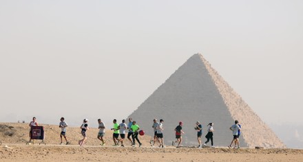 Participants Run During Fourth Edition Pyramids Editorial Stock Photo ...